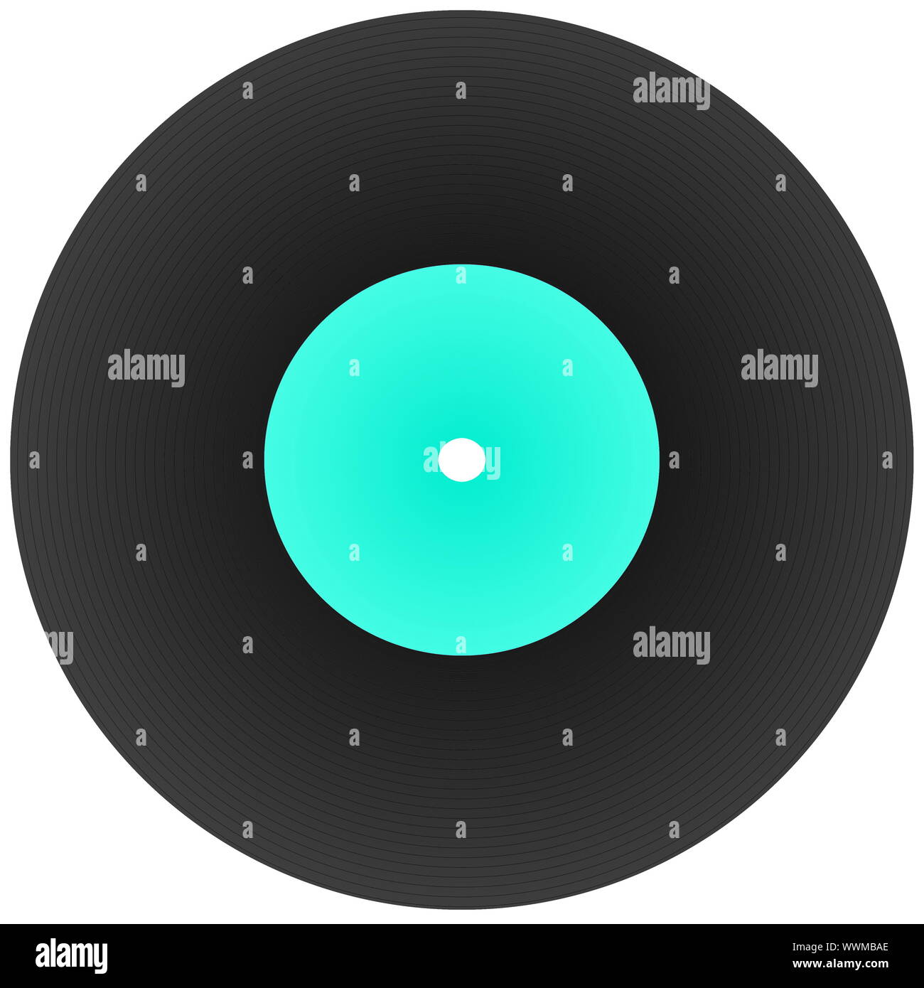 disk record for music with blank label isolated on white Stock Photo ...