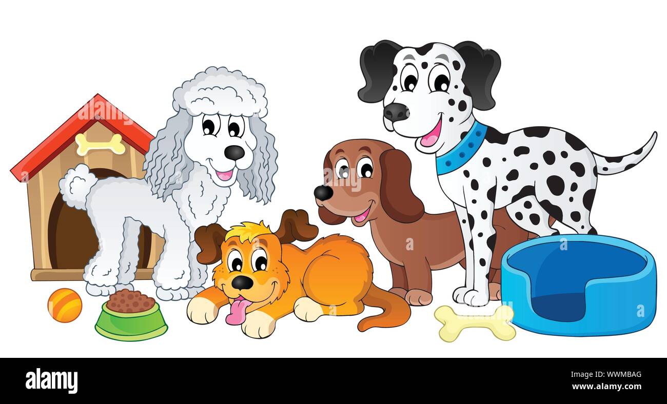 Image with dog topic 4 Stock Vector Image & Art - Alamy