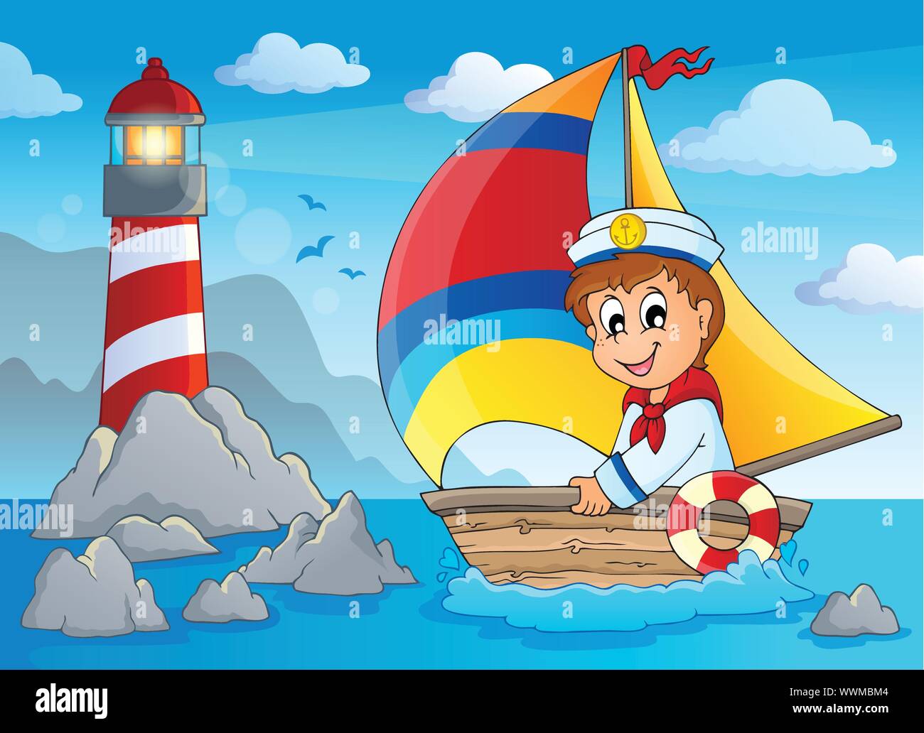 Image with sailor theme 4 Stock Vector Image & Art - Alamy