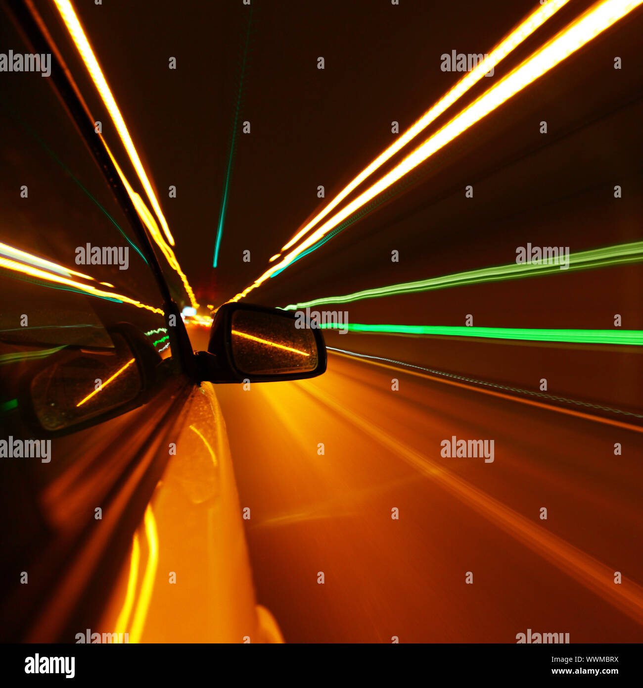 night drive on car Stock Photo - Alamy