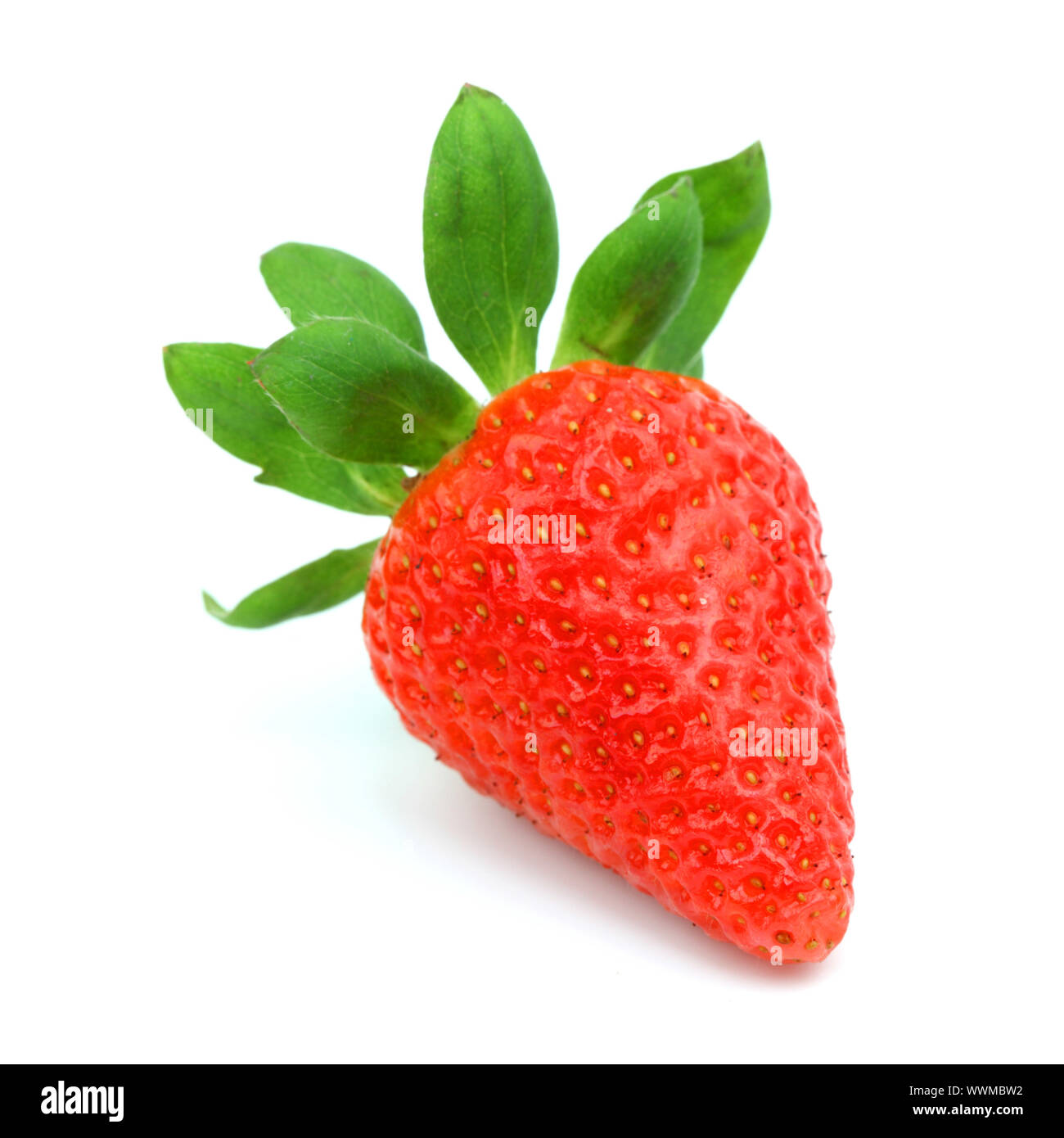 one strawberry isolated on white Stock Photo - Alamy