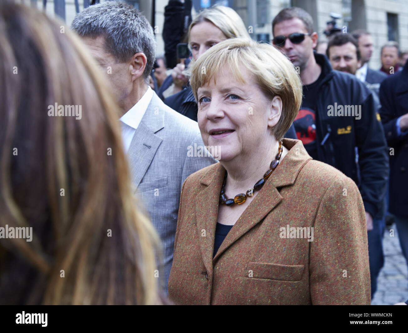 Angela Merkel (CDU), German Chancellor, votes in Berlin Stock Photo - Alamy