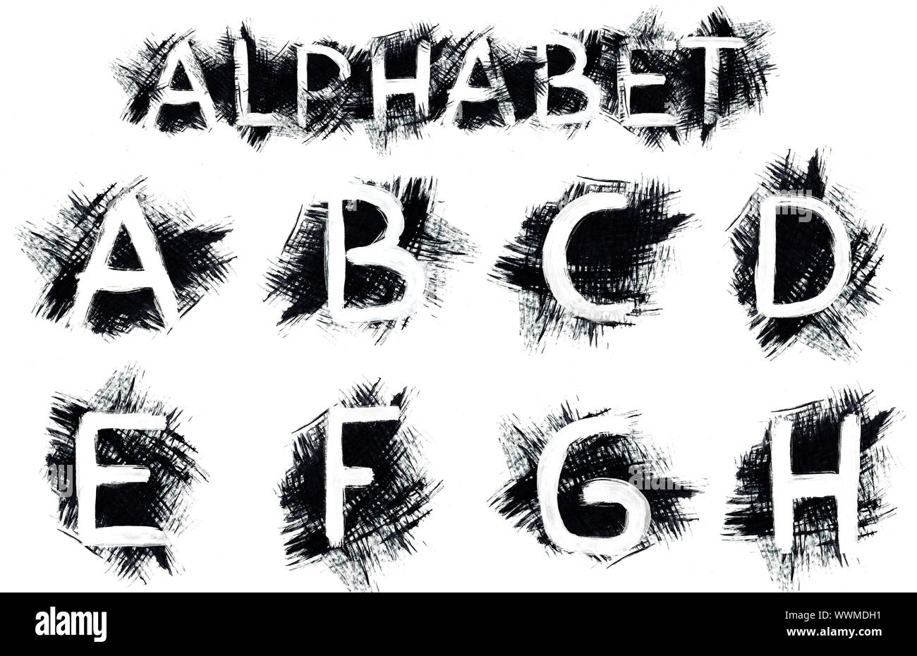 Alphabet letters spray paint abc hi-res stock photography and images ...