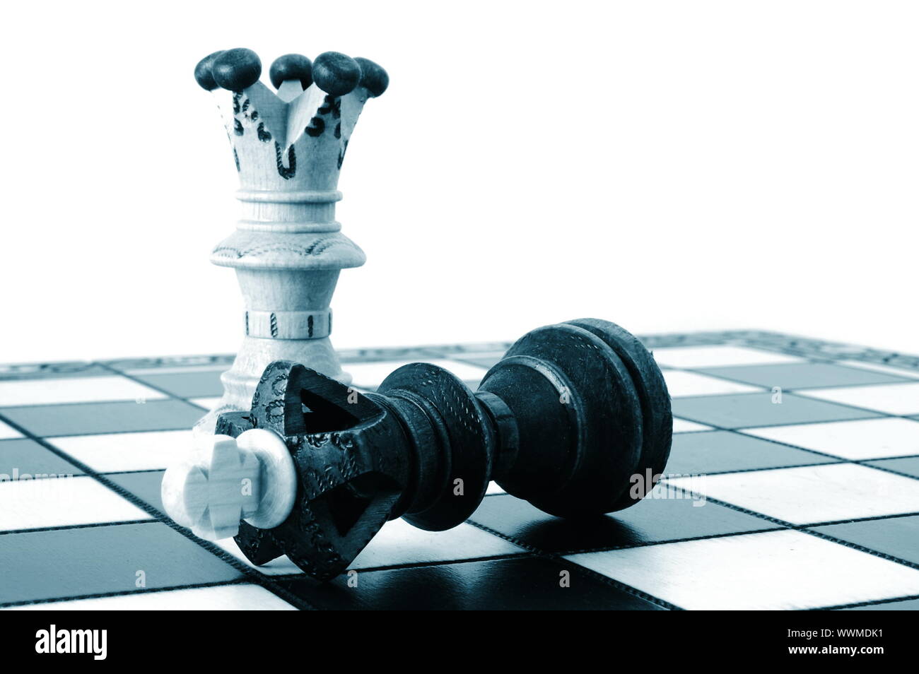 chess pieces showing concept for strategy success and battle in ...