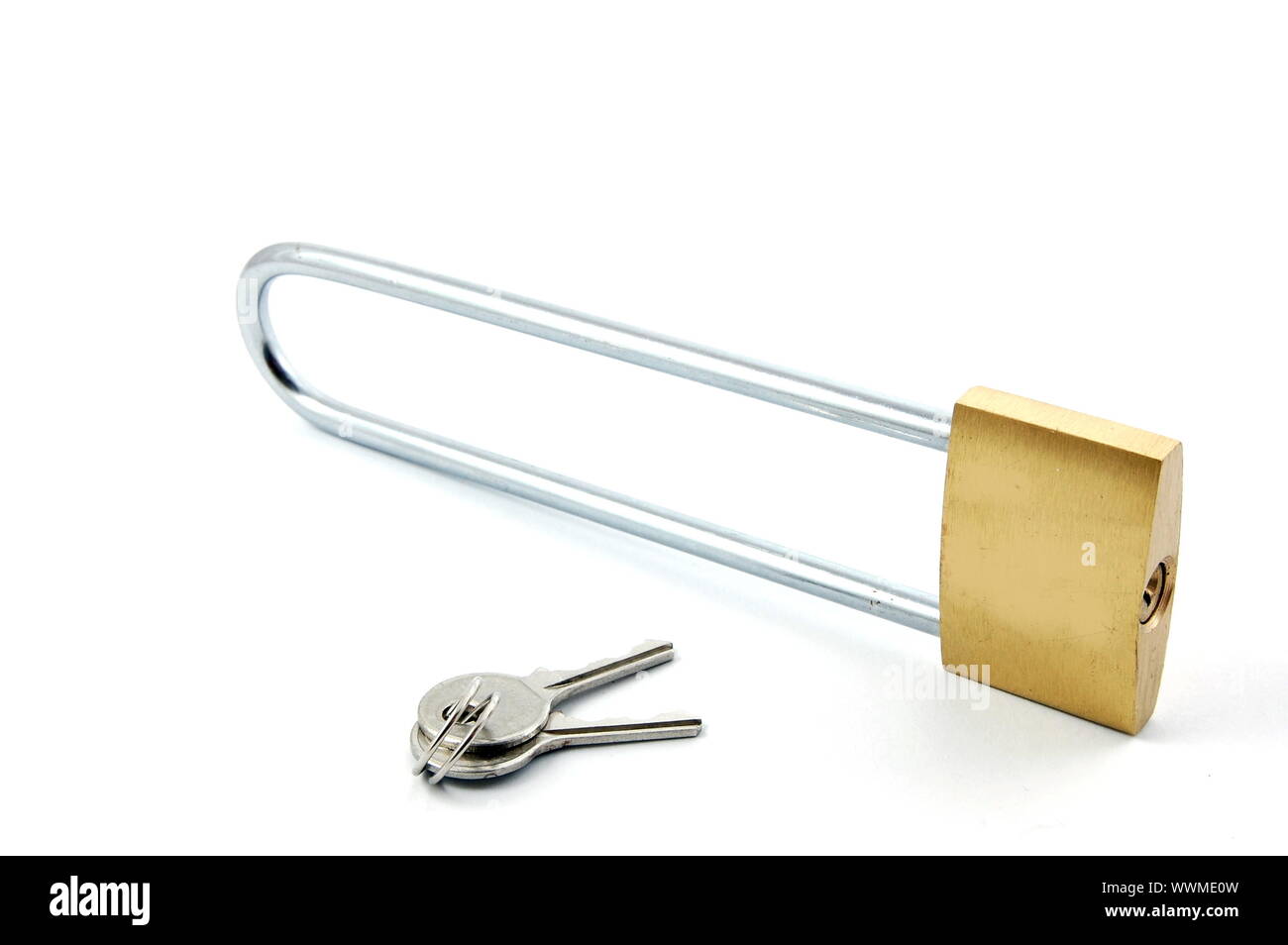 new padlock isolated on a white background Stock Photo - Alamy
