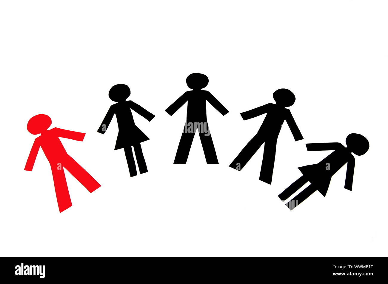 Some People made of Paper isolated on white background Stock Photo - Alamy