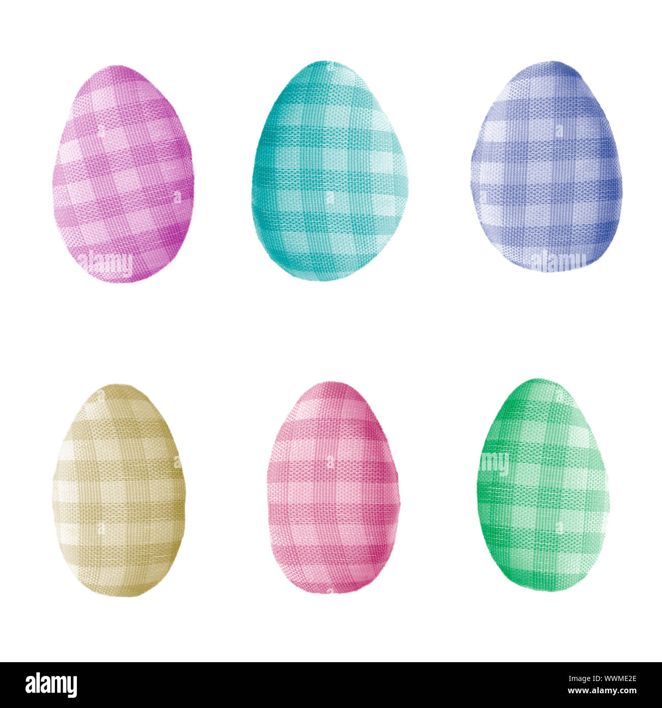 Easter egg shape decorations isolated on white background Stock Photo ...