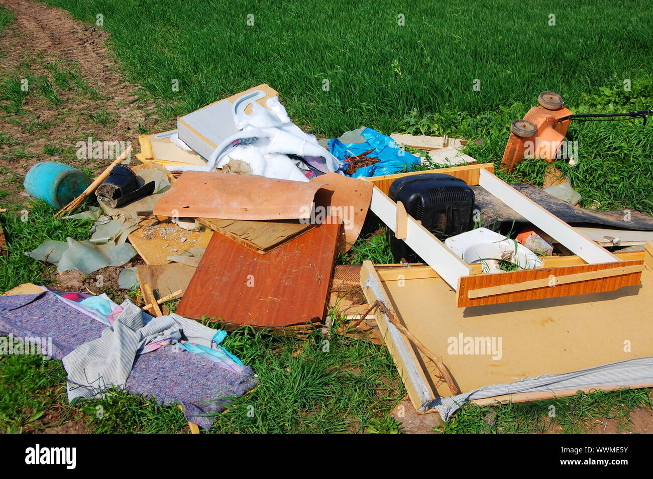 garbage and rubbish in the nature showing dirty environment and ...