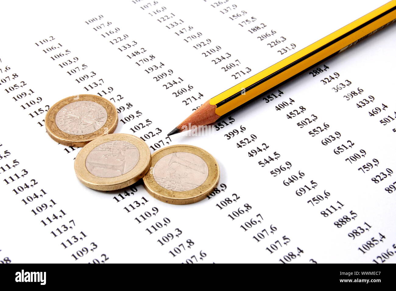 money on business numbers showing success and economic growth Stock ...