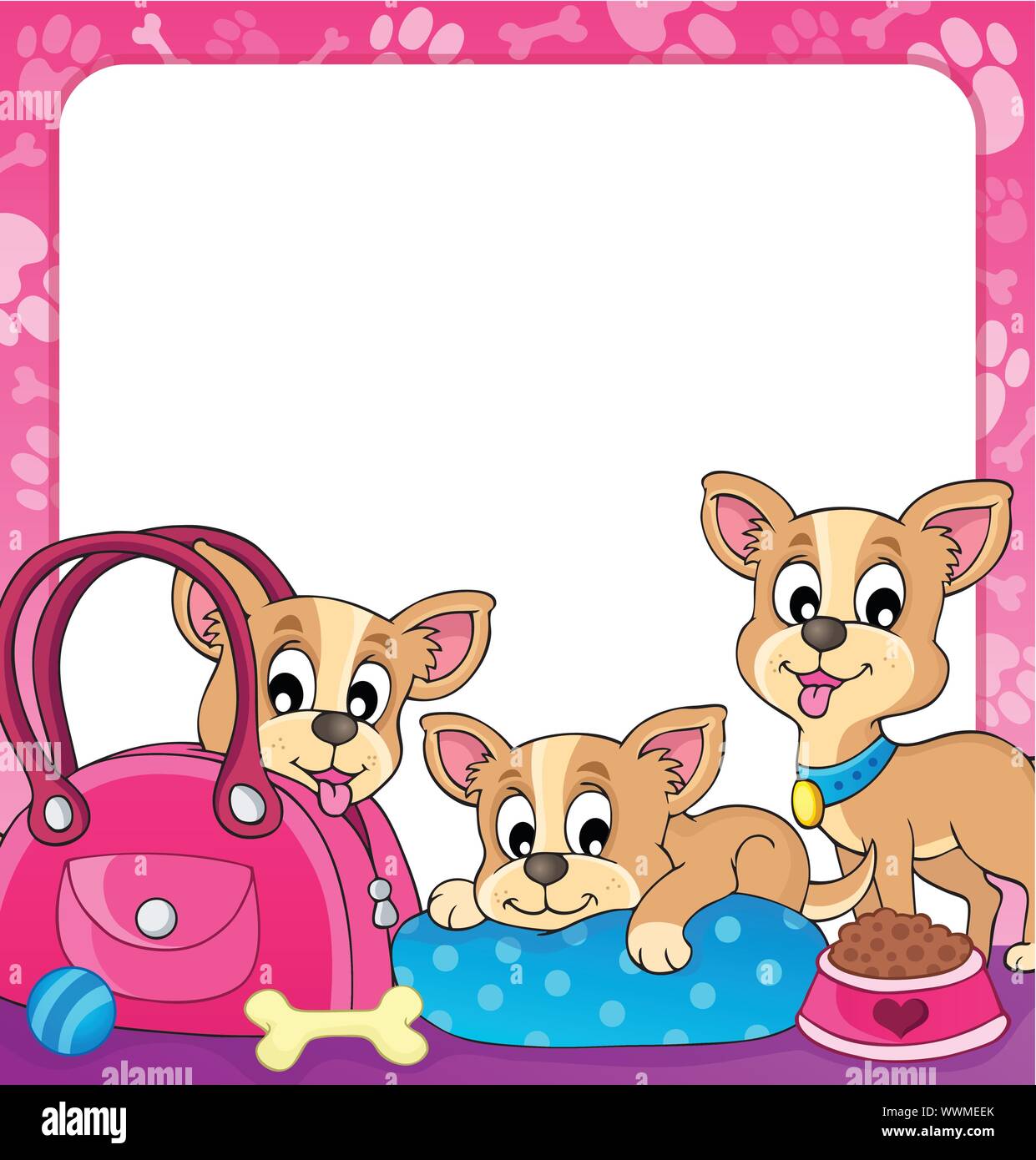 Frame with dog theme 3 Stock Vector Image & Art - Alamy