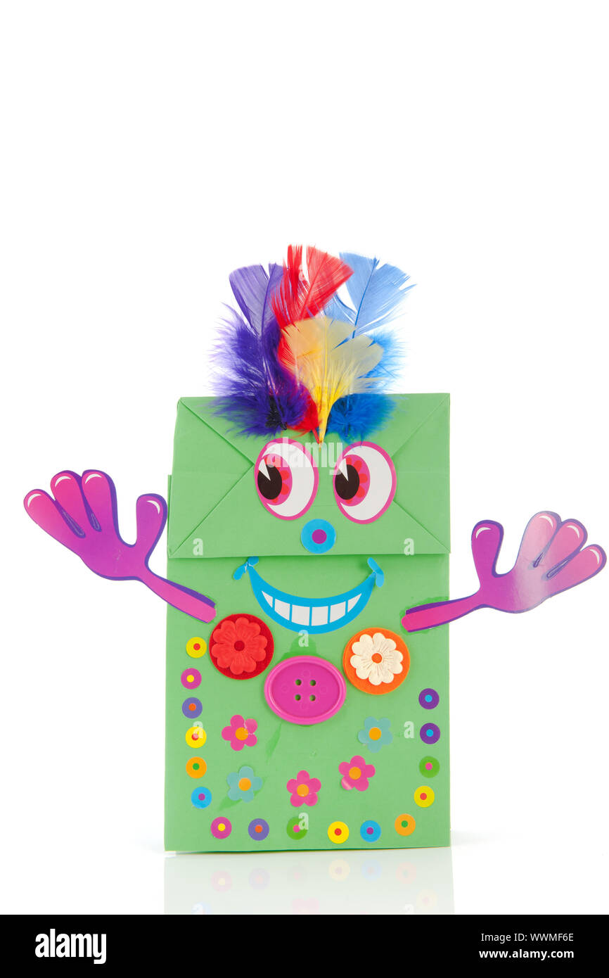 Funny colorful paper bags faces hi-res stock photography and images - Alamy