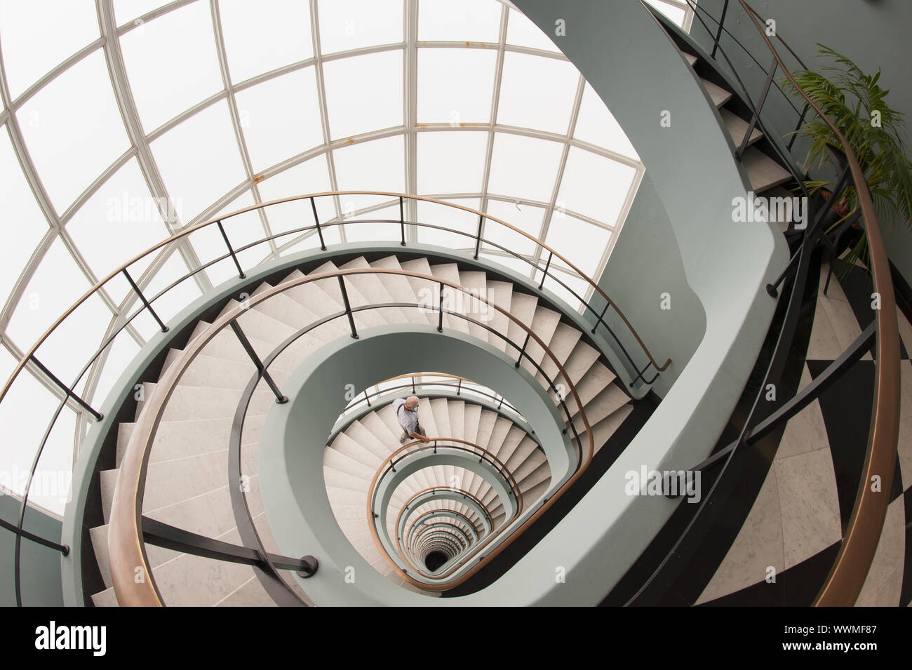 Spiral staircase of Den Bell Stock Photo - Alamy