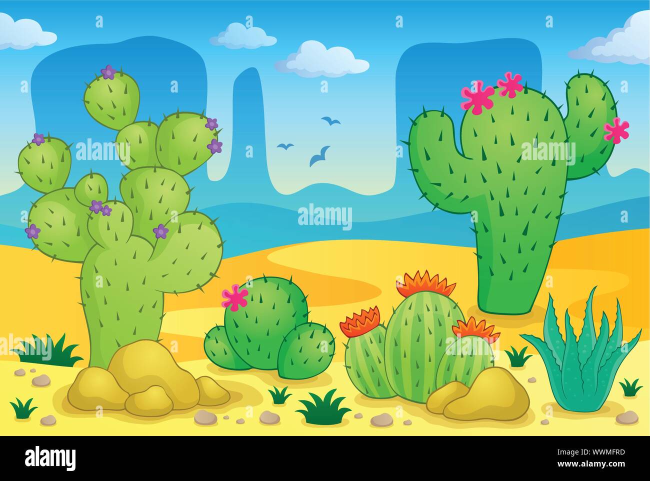 Desert theme image 2 Stock Vector Image & Art - Alamy