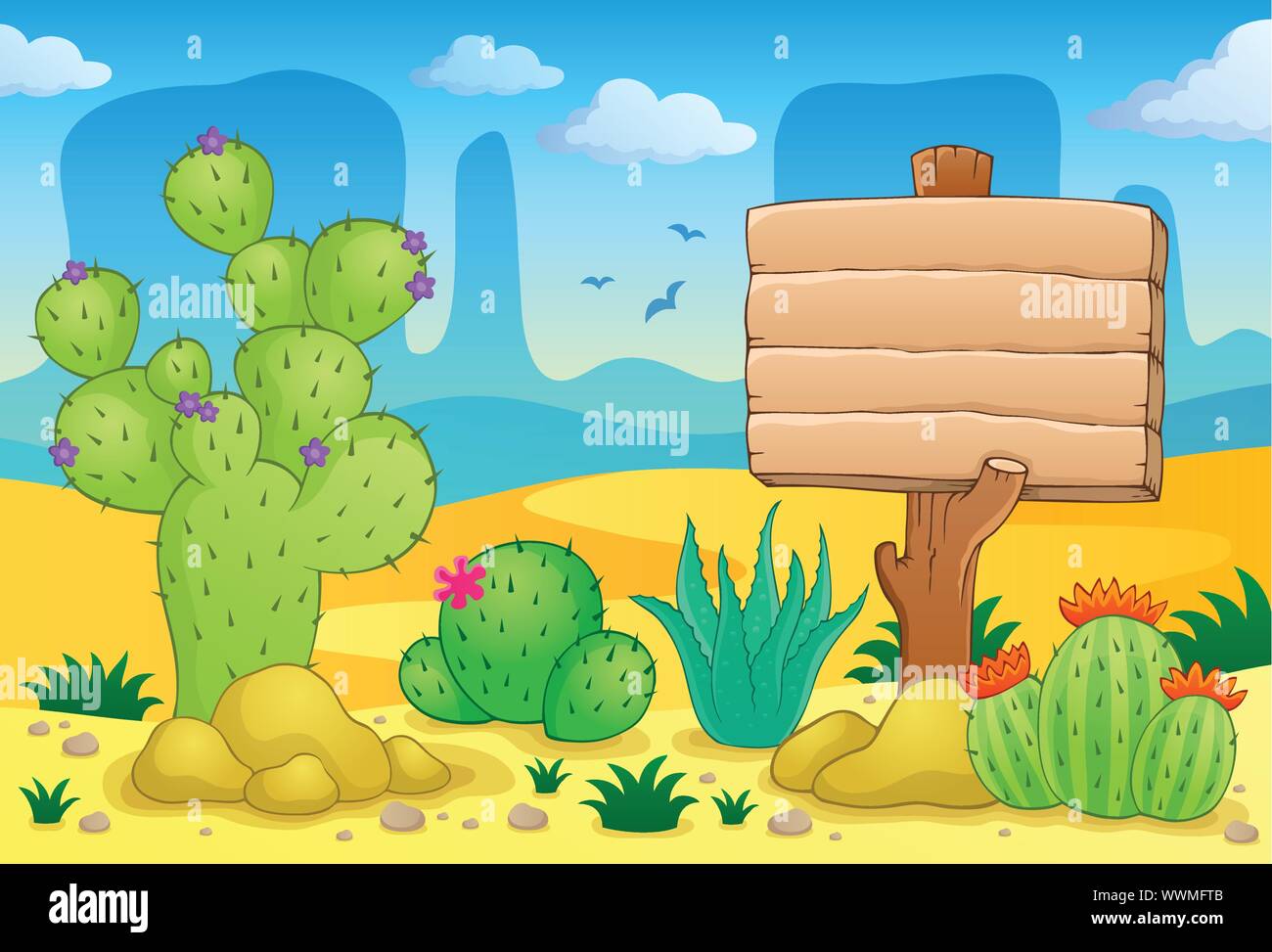 Desert theme image 3 Stock Vector Image & Art - Alamy
