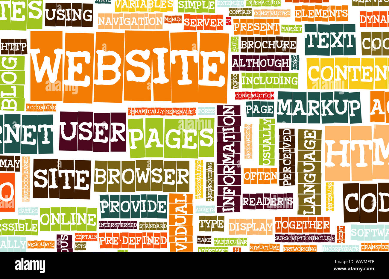 Website Internet Word Cloud as a Background Stock Photo - Alamy