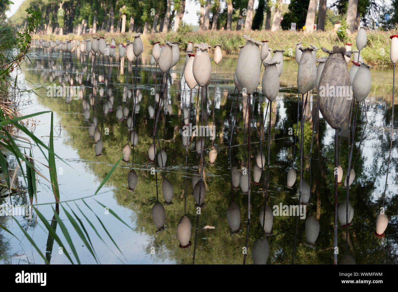 Art installation on the Napoleon canal Stock Photo - Alamy