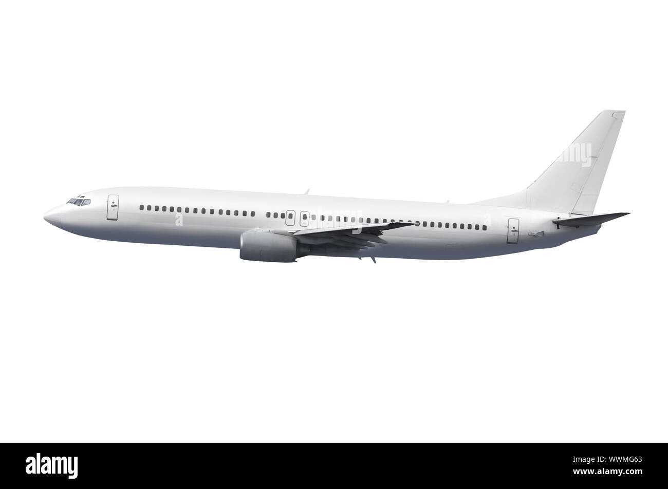 commercial airplane on white background with path Stock Photo - Alamy