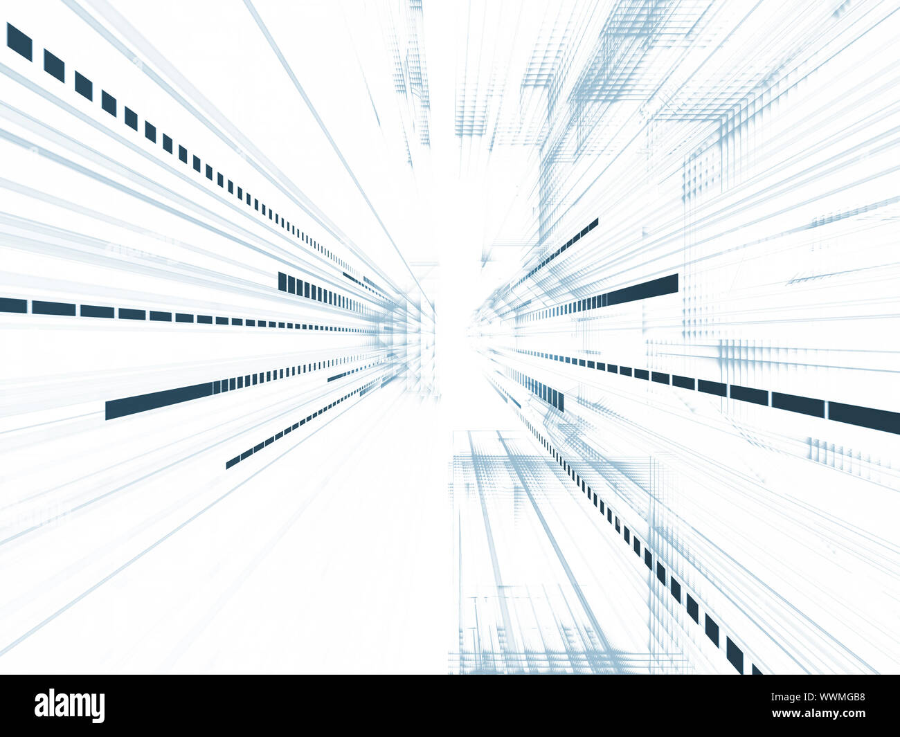 Abstract pattern of structural lines in deep perspective suitable as ...