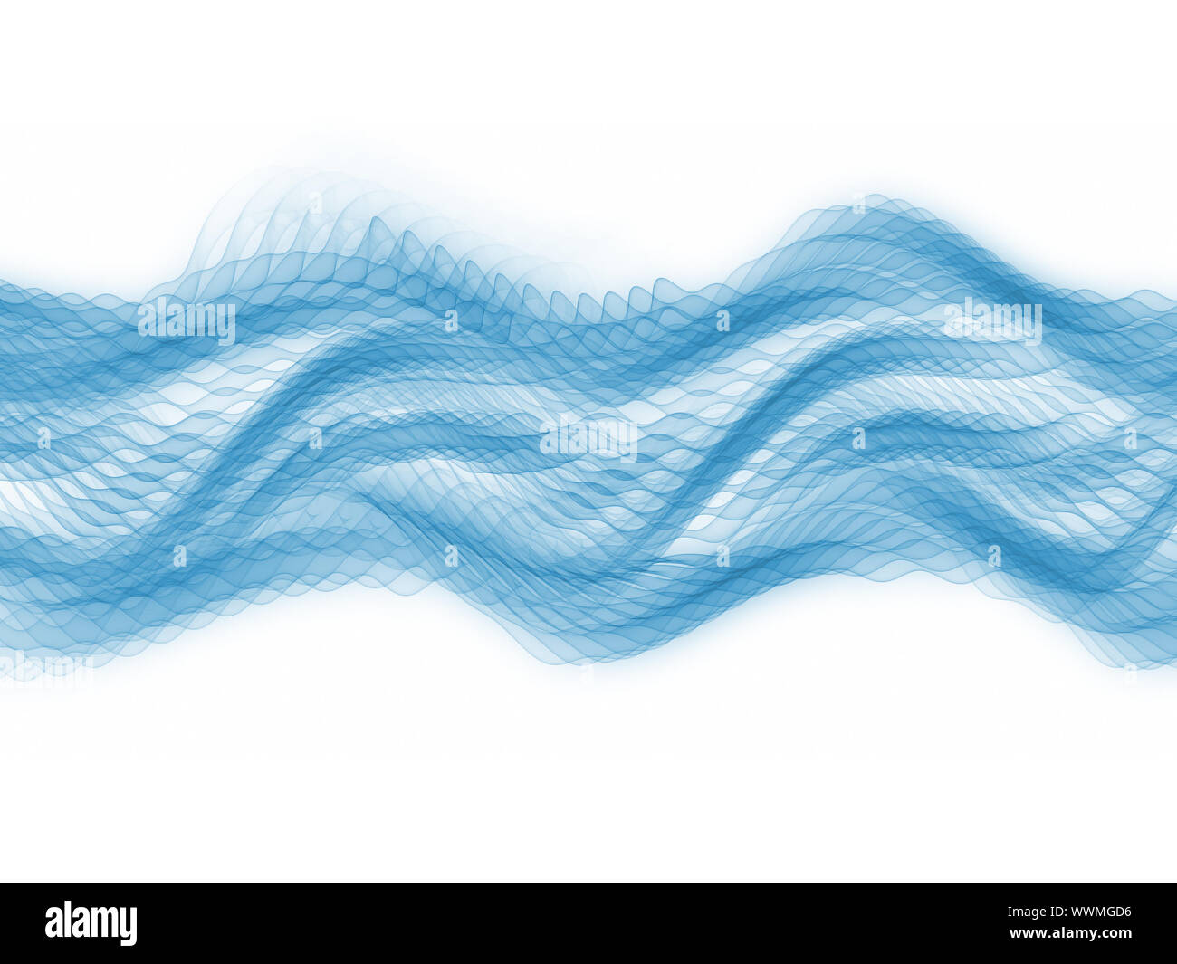 Abstract sine waves rendered in blue against white background Stock ... Abstract sine waves rendered in blue against white background Stock ...