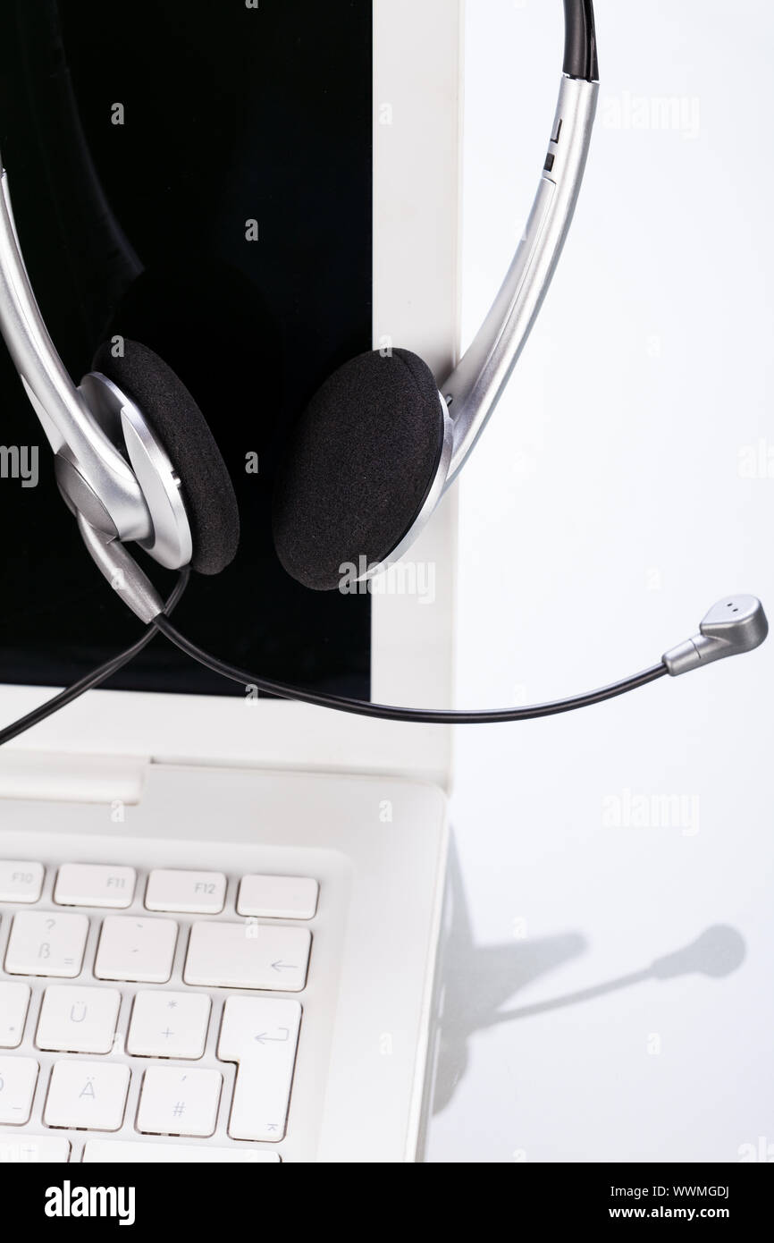 Headphone on office table hi-res stock photography and images - Alamy