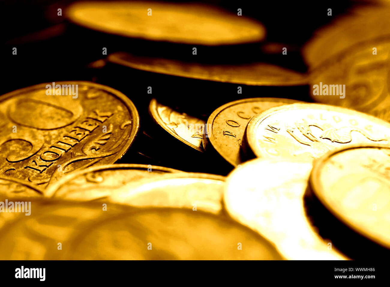 coins background macro close up Stock Photo - Alamy