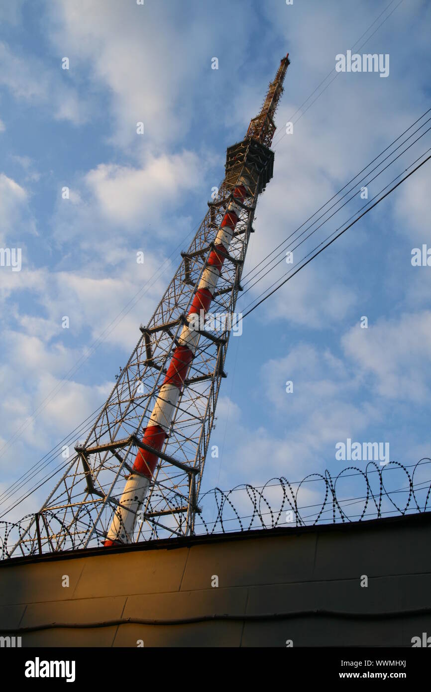 tv tower in tree foliage Stock Photo - Alamy