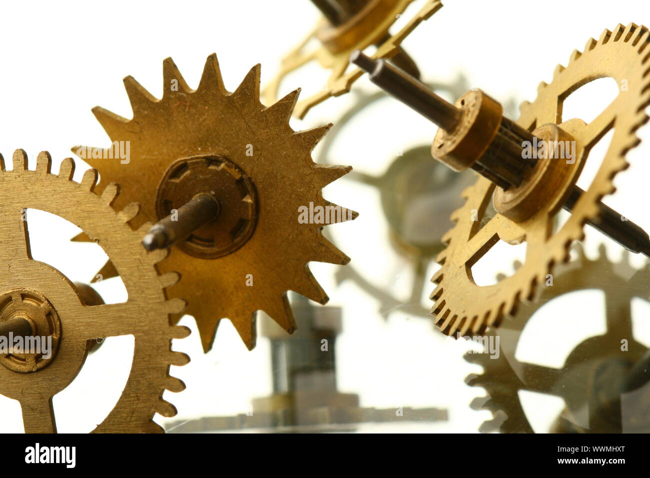 mechanical clock gear macro close up Stock Photo - Alamy