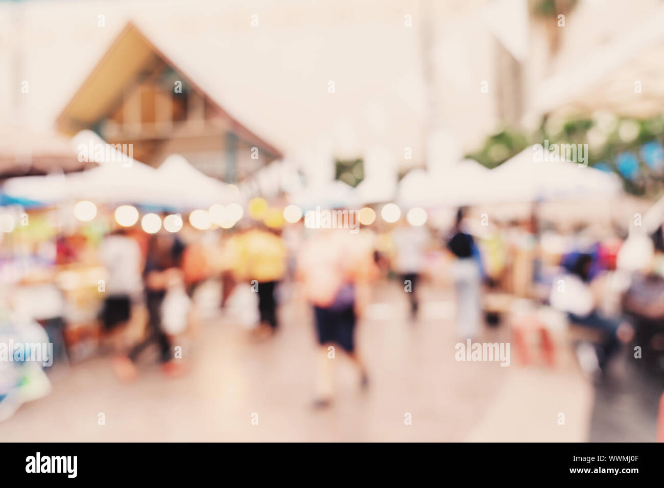 Abstract blur background crowd people in shopping mall for background ...