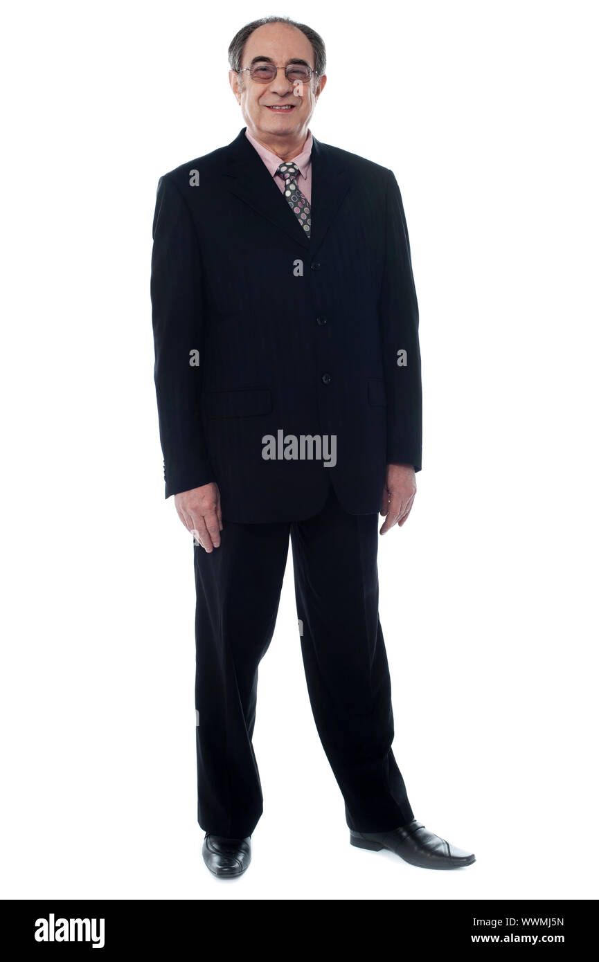 Man standing in natural way on white background Stock Photo - Alamy