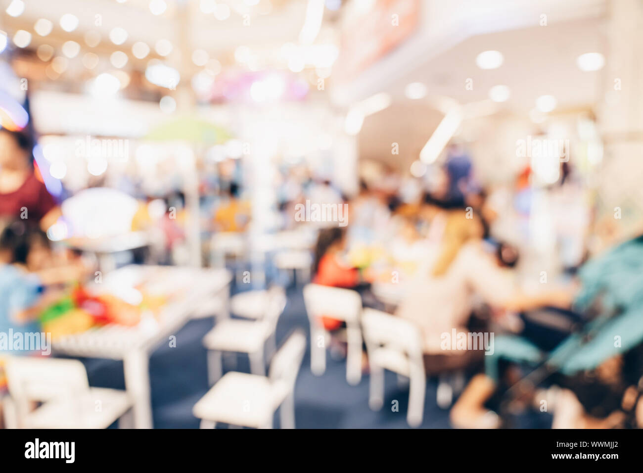 Abstract blur background crowd people in shopping mall for background ...