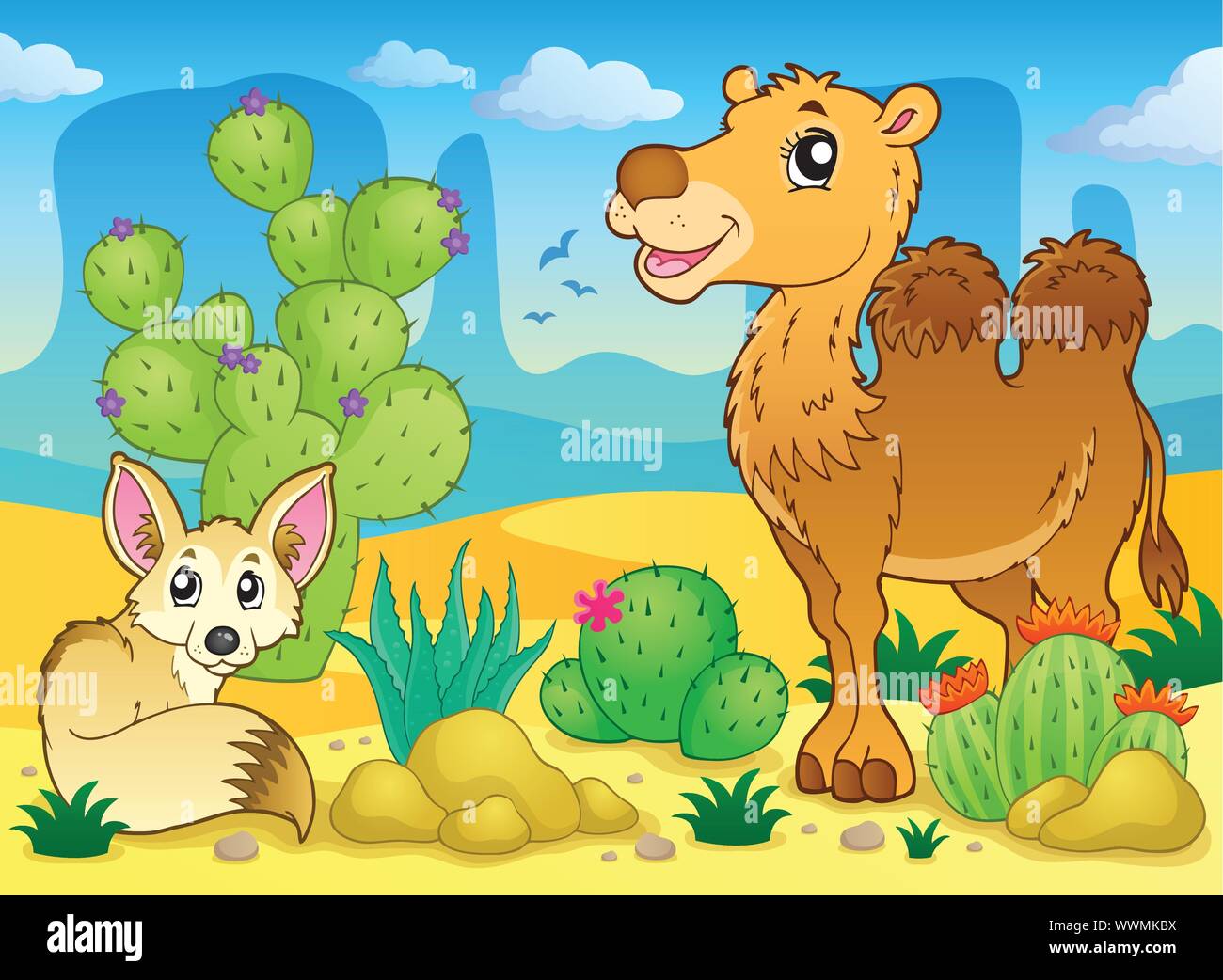 Desert theme image 4 Stock Vector Image & Art - Alamy