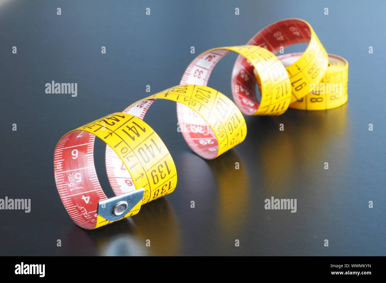 measuring tape of the tailor with copyspace for a text message Stock ...