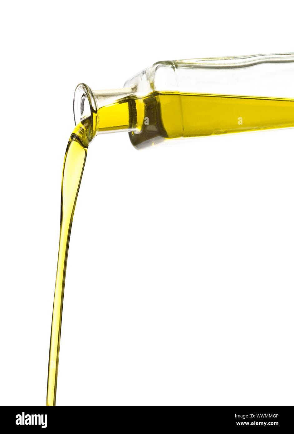 Running olive oil isolated on white background Stock Photo - Alamy