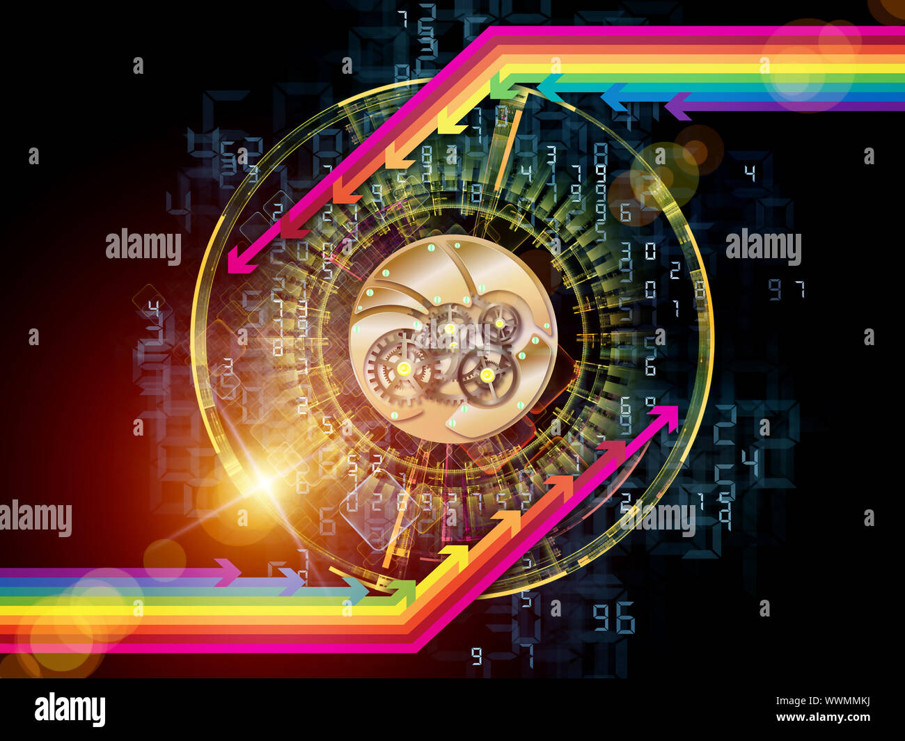 Gears of technology background suitable as a backdrop for projects on ...