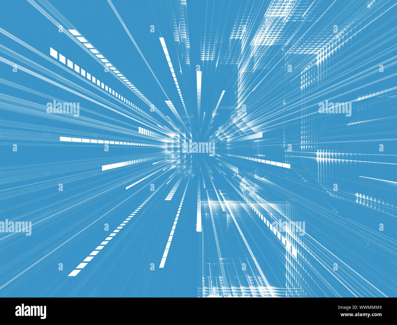 Abstract pattern of structural lines in deep perspective suitable as ...