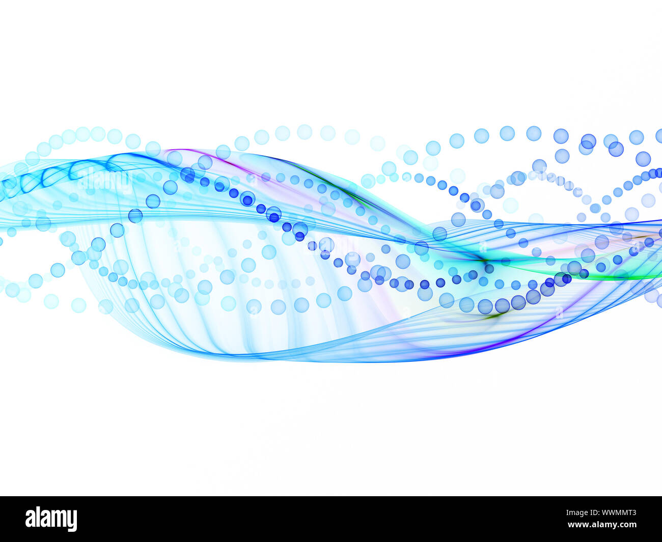 Interplay of colored oscillating sine wave patterns against white ...