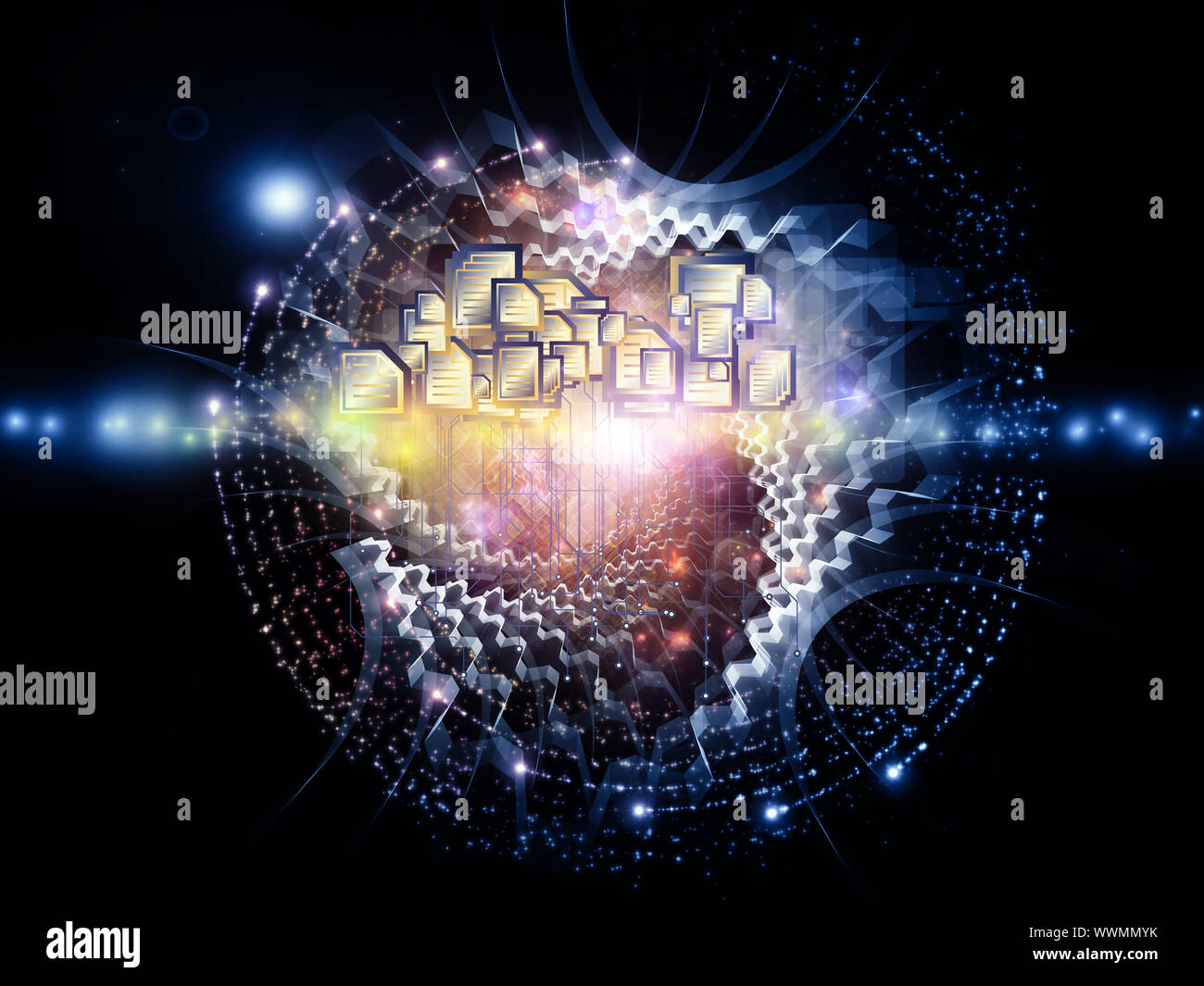 Artistic background for use with projects on document processing ...