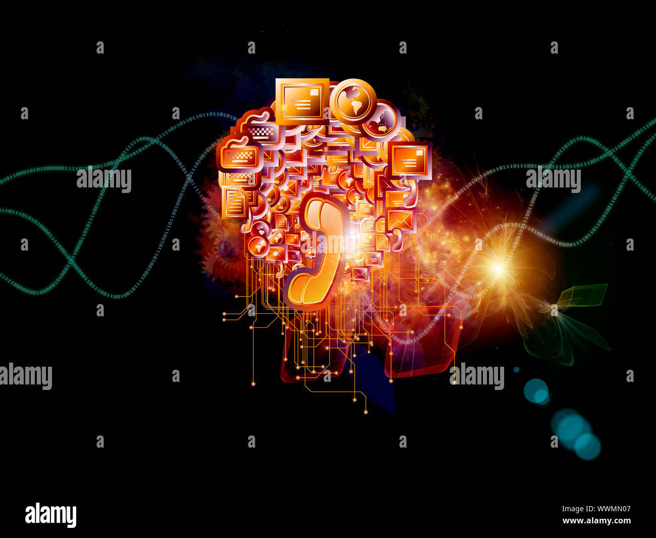 Backdrop on the subject of global communications, messaging ...