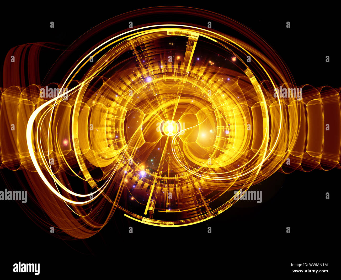 Arrangement of radial and circular geometric forms, dynamic shapes and ...