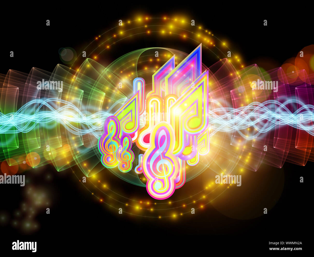 Sound wave background suitable as a backdrop for music, technology and ...