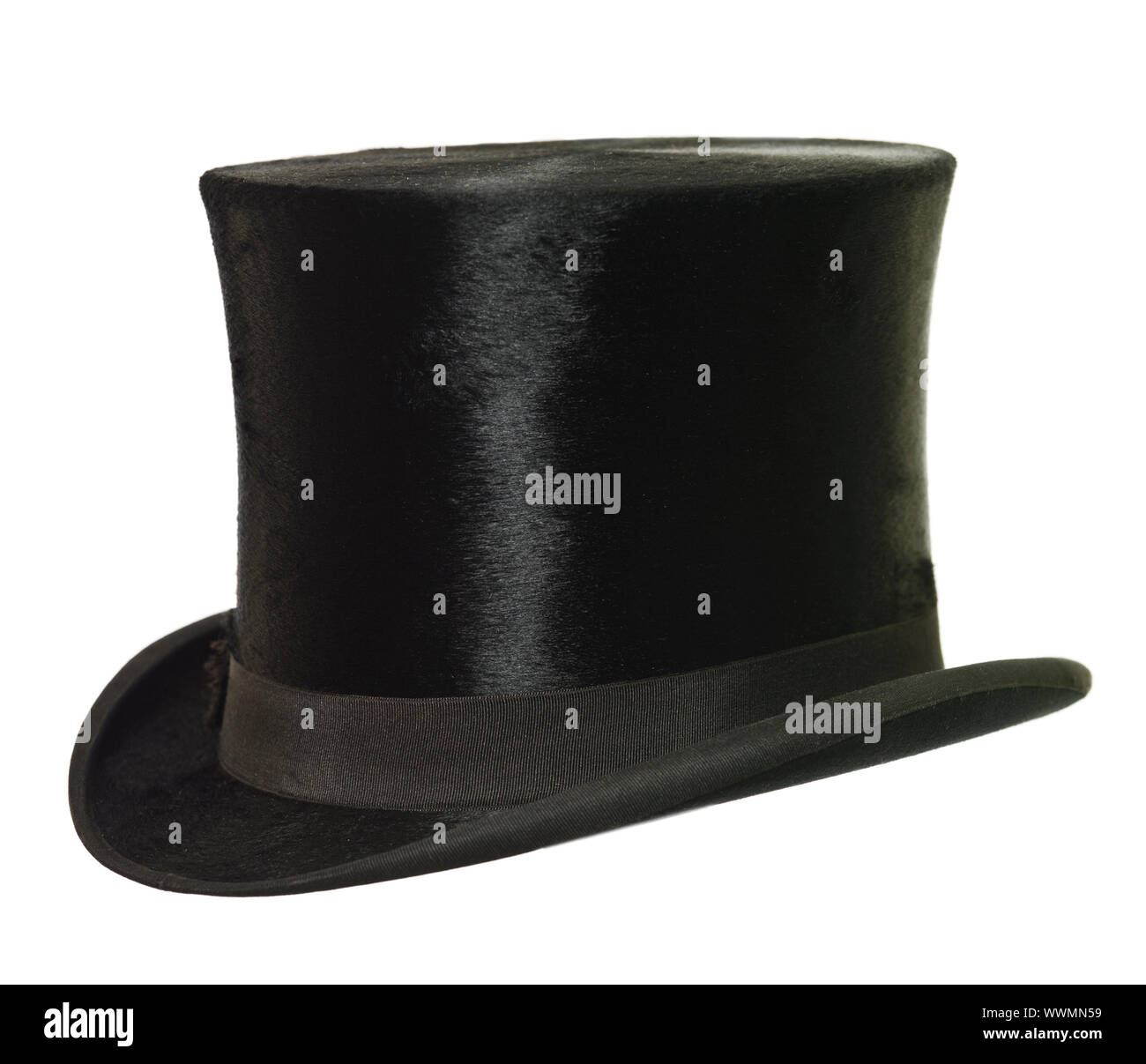 Top Hat isolated on white background Stock Photo - Alamy