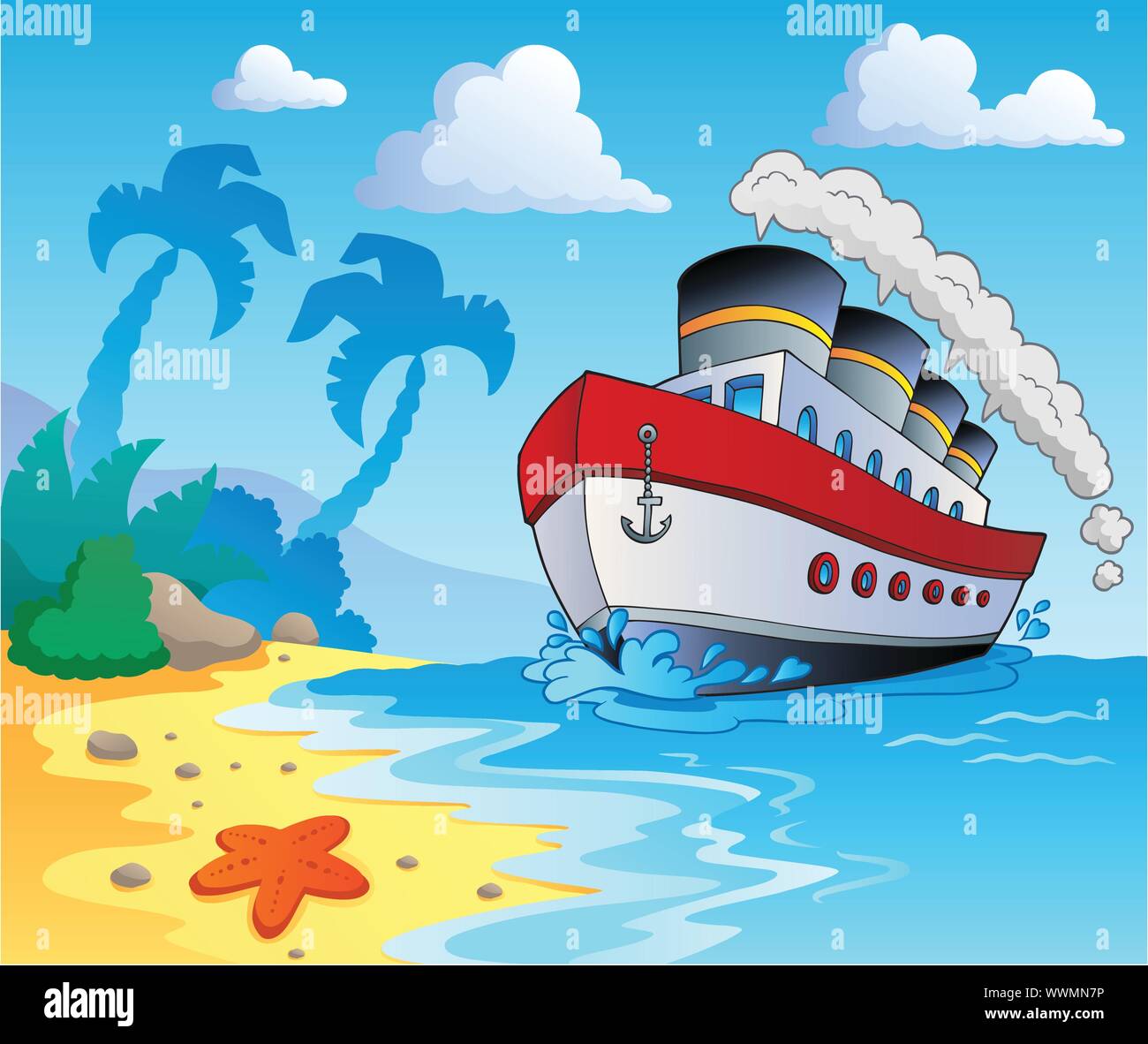 Beach theme scenery 5 Stock Vector Image & Art - Alamy