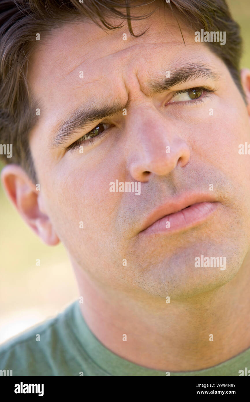 Portrait portraits scowling shot shoulders temper tense twenties hi-res ...