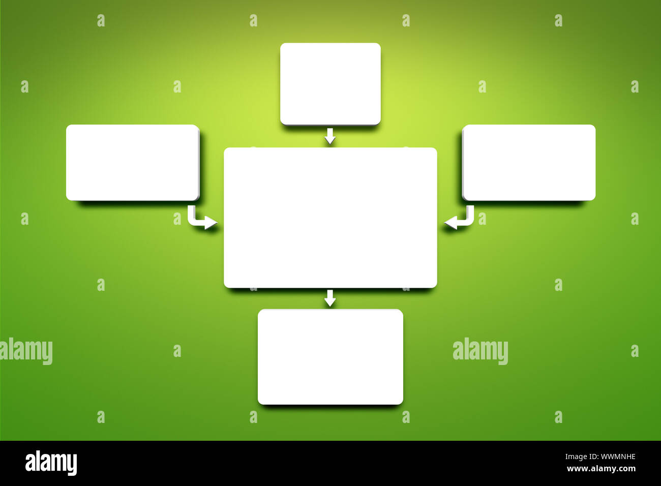 An image of a flowchart on a green background Stock Photo - Alamy