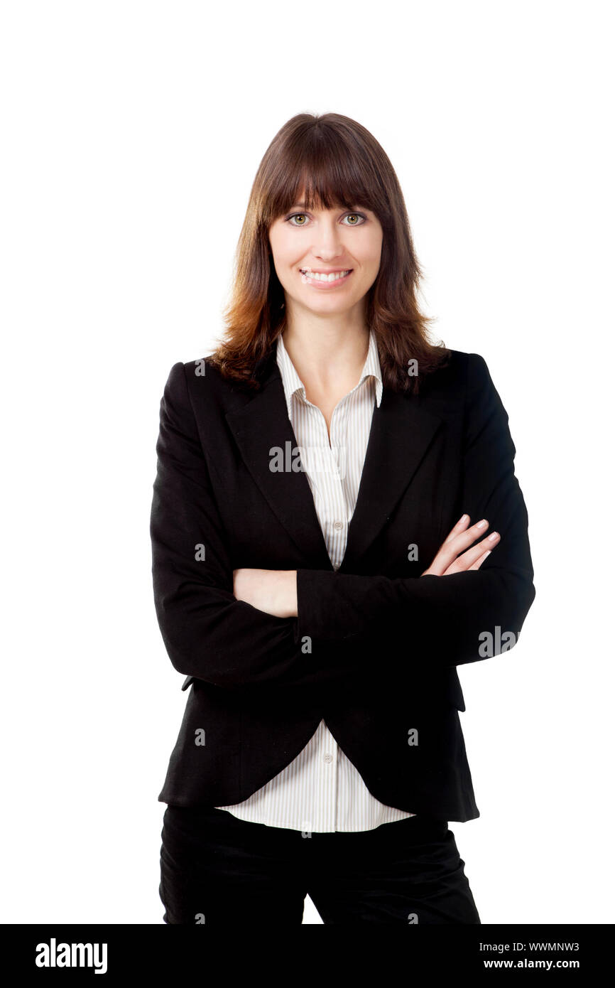 Smiling pretty woman happy Cut Out Stock Images & Pictures - Alamy