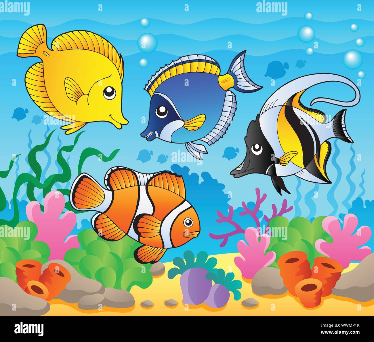 Fish theme image 3 Stock Vector Image & Art - Alamy