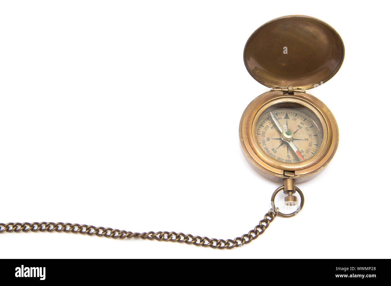 Vintage compass isolated on white background Stock Photo - Alamy