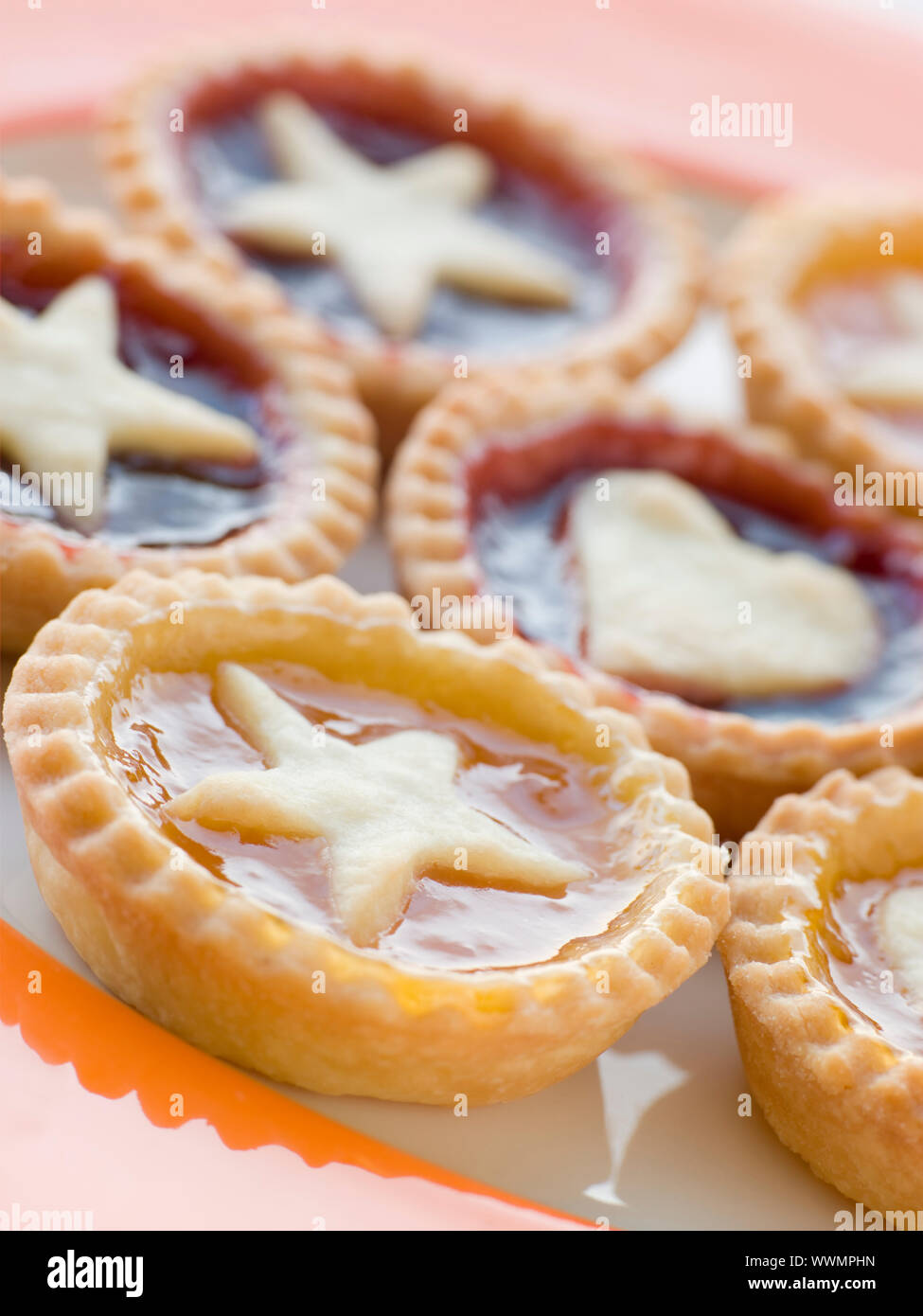 Plate of Jam Tarts Stock Photo - Alamy