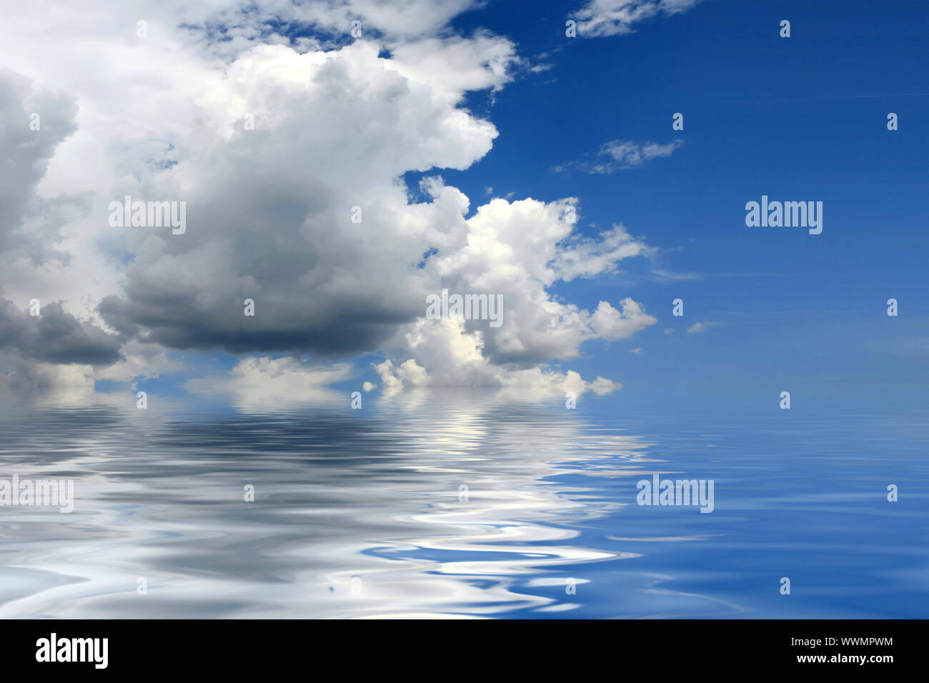 Rain cloud over the sea before the storm Stock Photo - Alamy