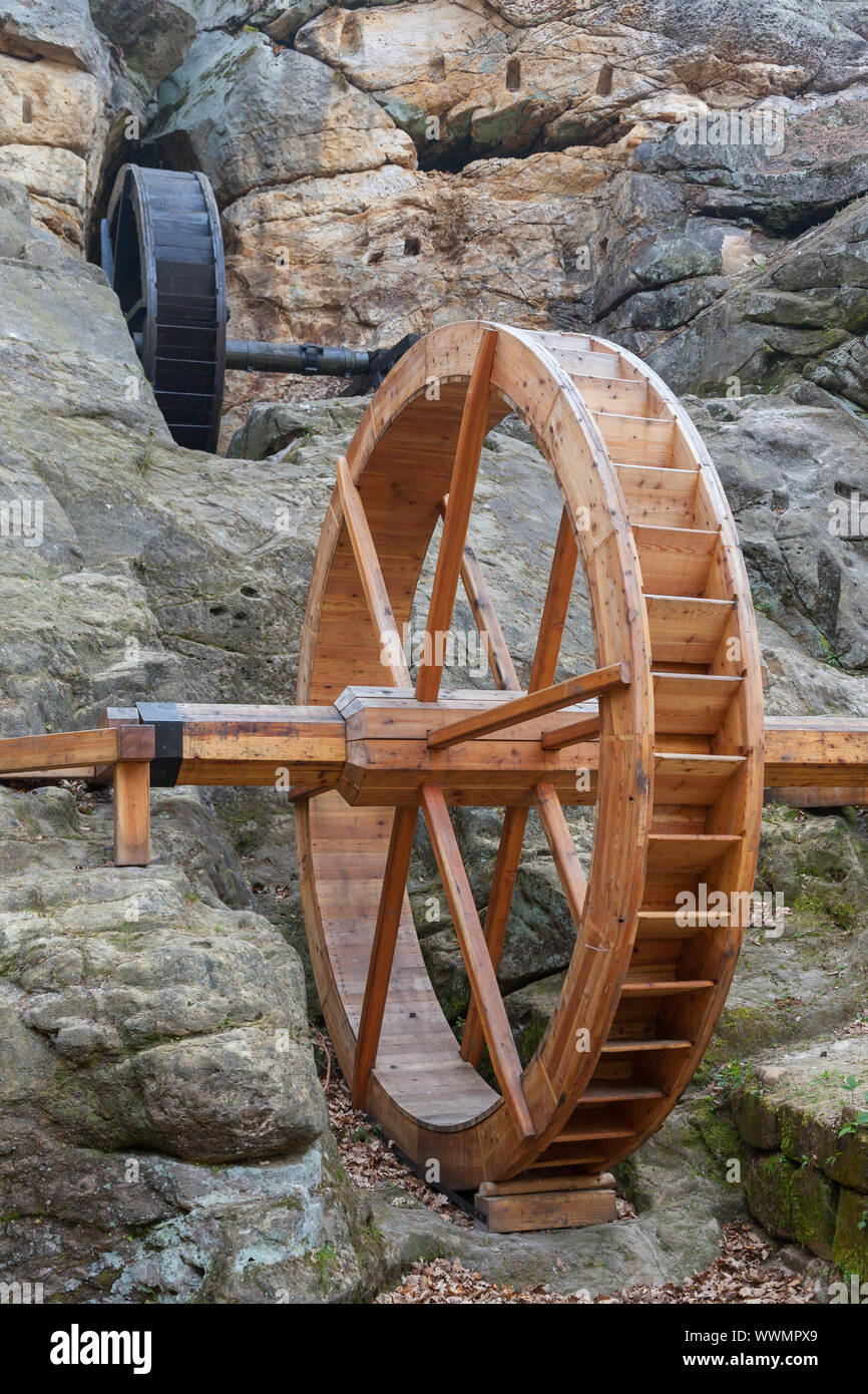 Water wheel historic medieval mill hi-res stock photography and images ...